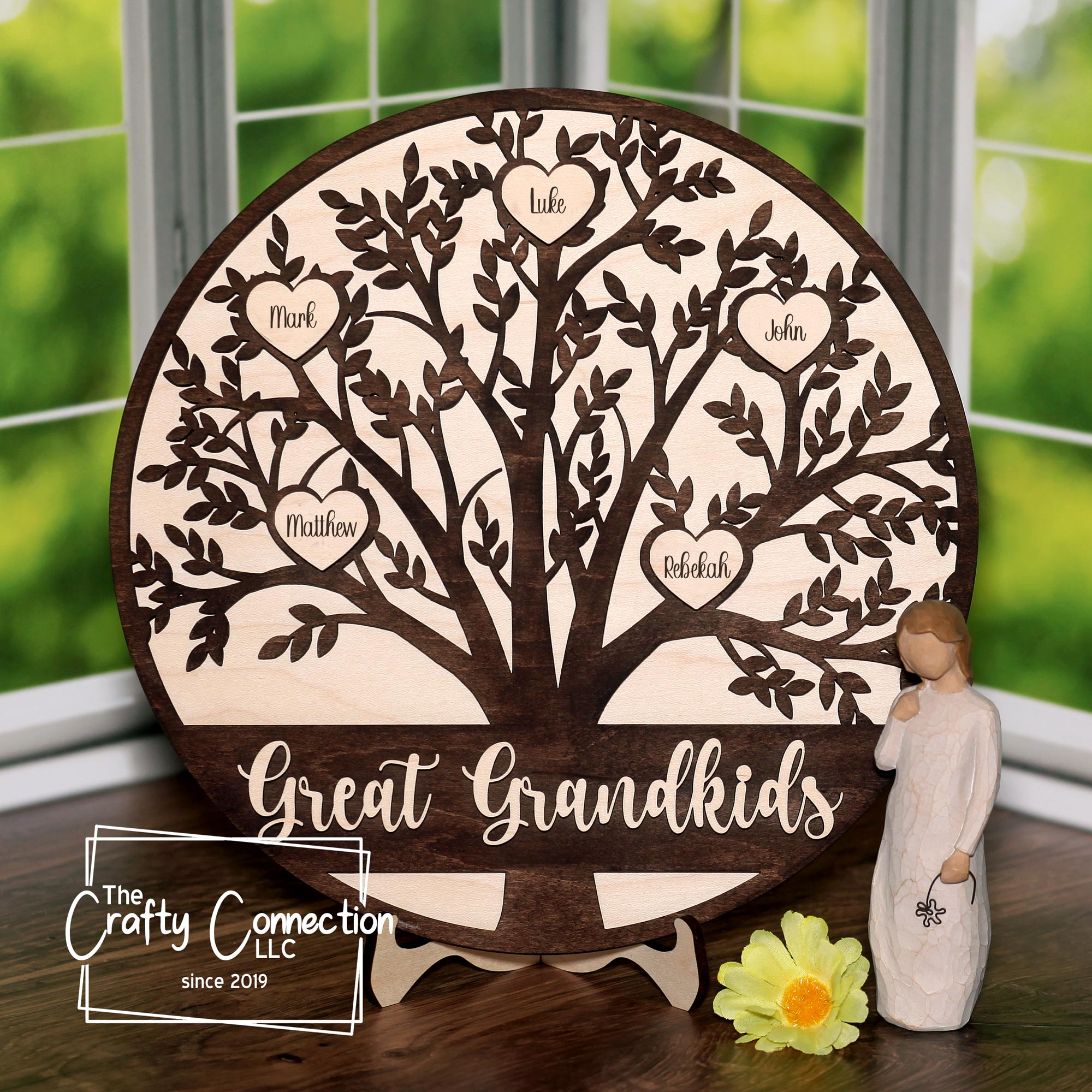 Great Grandkids Family Tree Wood Sign, Grandparents Sign, Mothers Day ...